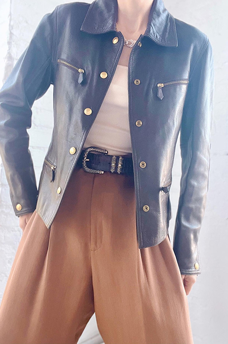 Fiorucci leather forever jacket - THRIFTWARES VINTAGE