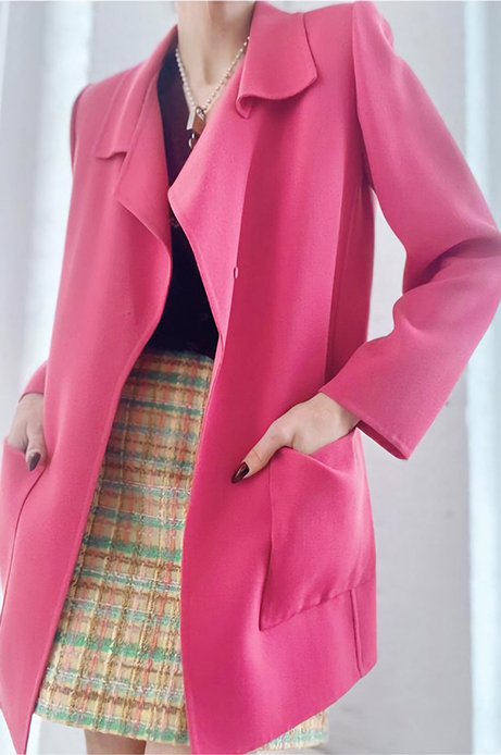Italian rose pink jacket - THRIFTWARES VINTAGE