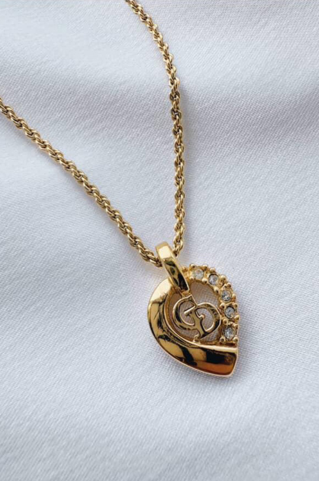 authentic Christian Dior heart necklace - THRIFTWARES VINTAGE